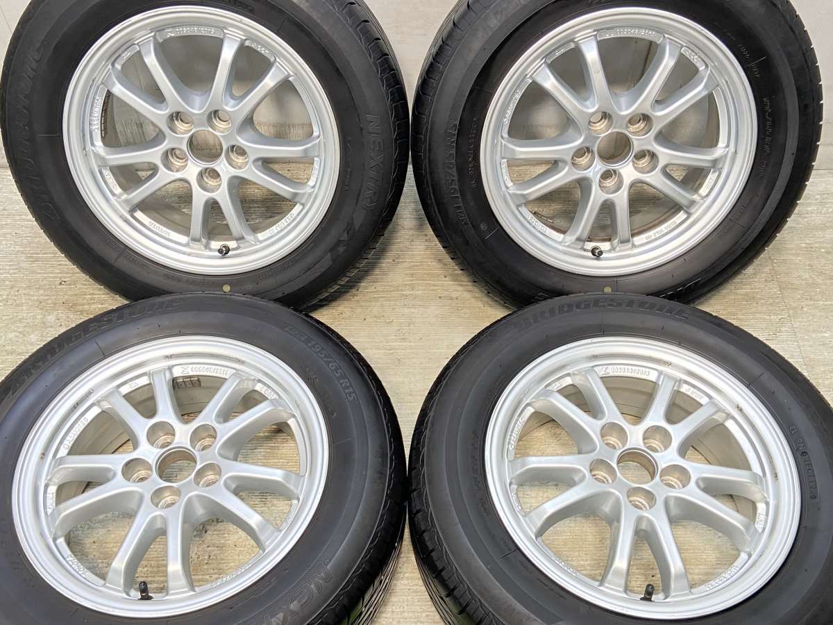 【楽天市場】195/65R15 ブリヂストン ネクストリー トヨタ純正 15x6.5 40 100-5穴 中古タイヤ サマータイヤ ホイールセット 4本セット：タイヤ・ホイール カンパニー
