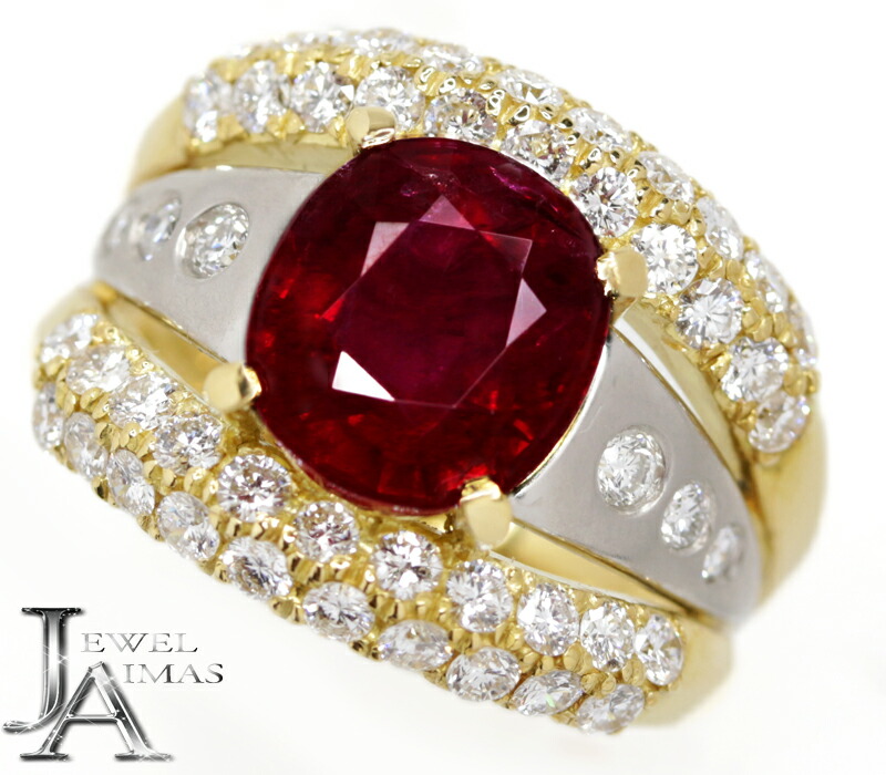 楽天市場】ピジョンブラッドルビー 5ct ダイヤモンド リング 9号 楽天市場】ピジョンブラッドルビー 5ct ダイヤモンド リング 9号