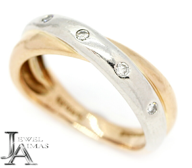 【楽天市場】【VENDOME AOYAMA】 ヴァンドーム青山 ダイヤモンド 0.1ct K18PG/PT900 コンビ リング 11号 【中古】：アイマス