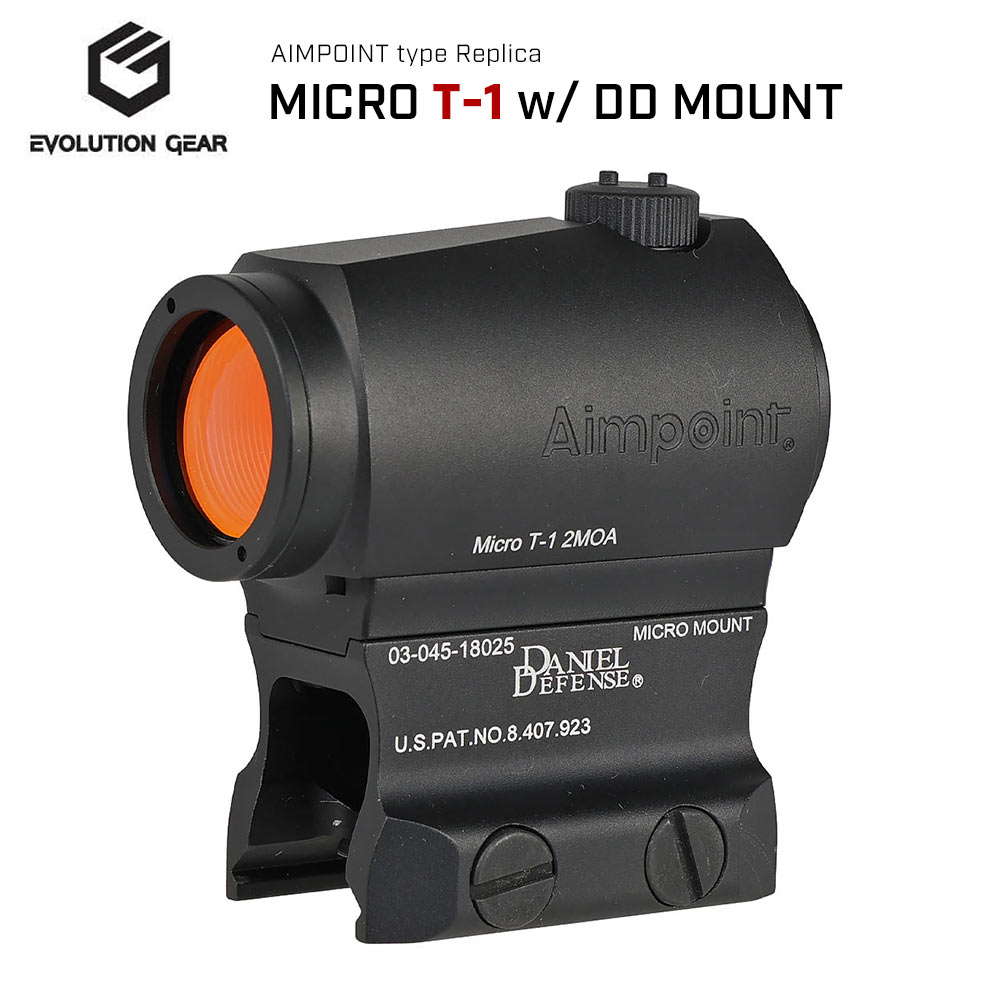 【楽天市場】【 Evolution Gear 製 】 Aimpoint Micro T-1 ドットサイト本体 ＆ DD Micro Mount ...