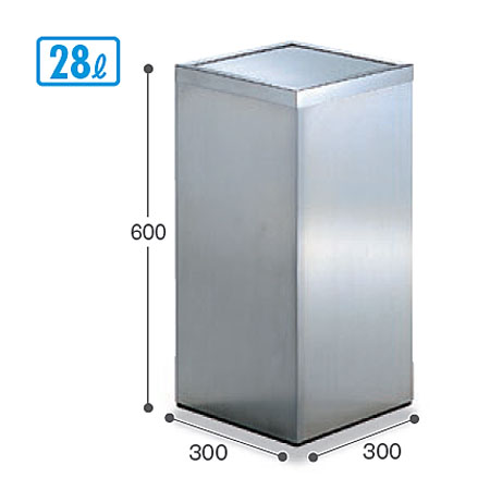 【楽天市場】屑入 DK-030 W30×D30×H60cm 容量約28L SU2895300【角型 ステンレス製ボディ 回転ふた付き 小型 ...