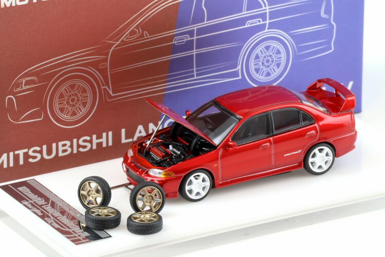 【楽天市場】モーターヘリックス 1/64 三菱 ランサー エボリューション 4 メタルレッド ホイール仕様 HEC EXPO 開閉 ...
