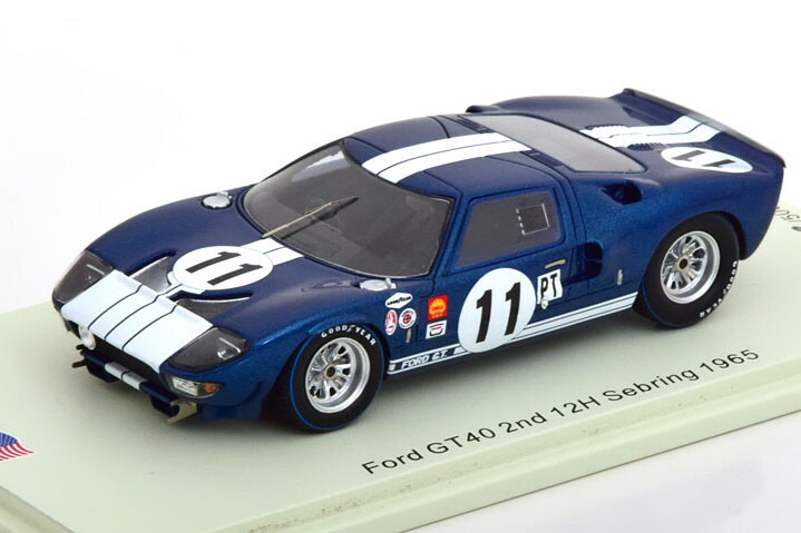 【楽天市場】スパーク 1/43 フォード GT40 #11 12時間 セブリング 1965 500台限定Spark 1:43 Ford ...