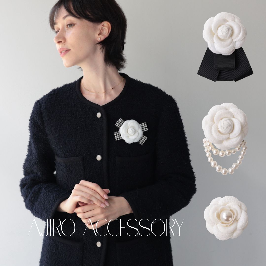 【楽天市場】H012 ブローチ 2種類の付け方 カメリア ホワイト フラワー リボン パール 上品 高見え 大人 可愛い レディース 入園式 ...