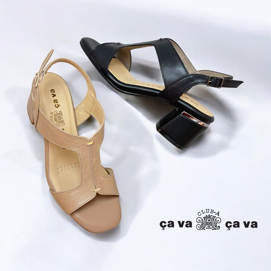 【楽天市場】cava cava[サヴァサヴァ]/3720553 サンダル ストラップ バックバンド ヒールアップ グレージュ ブラック レザー 本革 レディース 靴：あかい靴