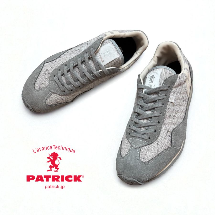 【楽天市場】ヒモ通しお届け PATRICK[パトリック]/STADIUM-NP[スタジアム・ネップ]/GRY[グレー]/725134 スニーカー カジュアル レザー 本革 靴 レディース ...
