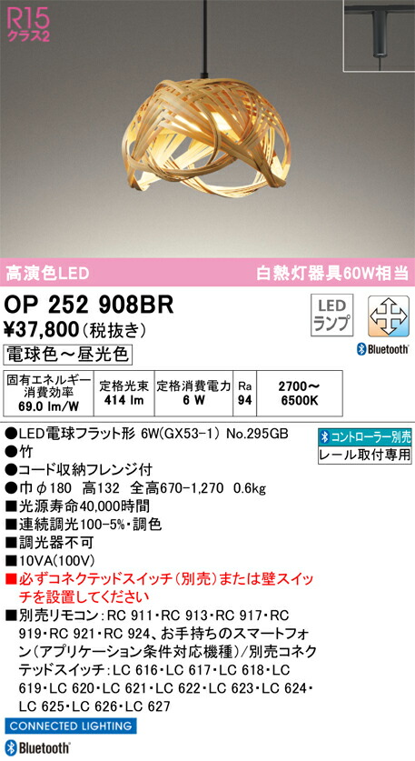 【楽天市場】T区分 オーデリック OP252908BR （ランプ別梱包）『OP252908#＋NO295GB』 ペンダント 配線ダクト用 ...