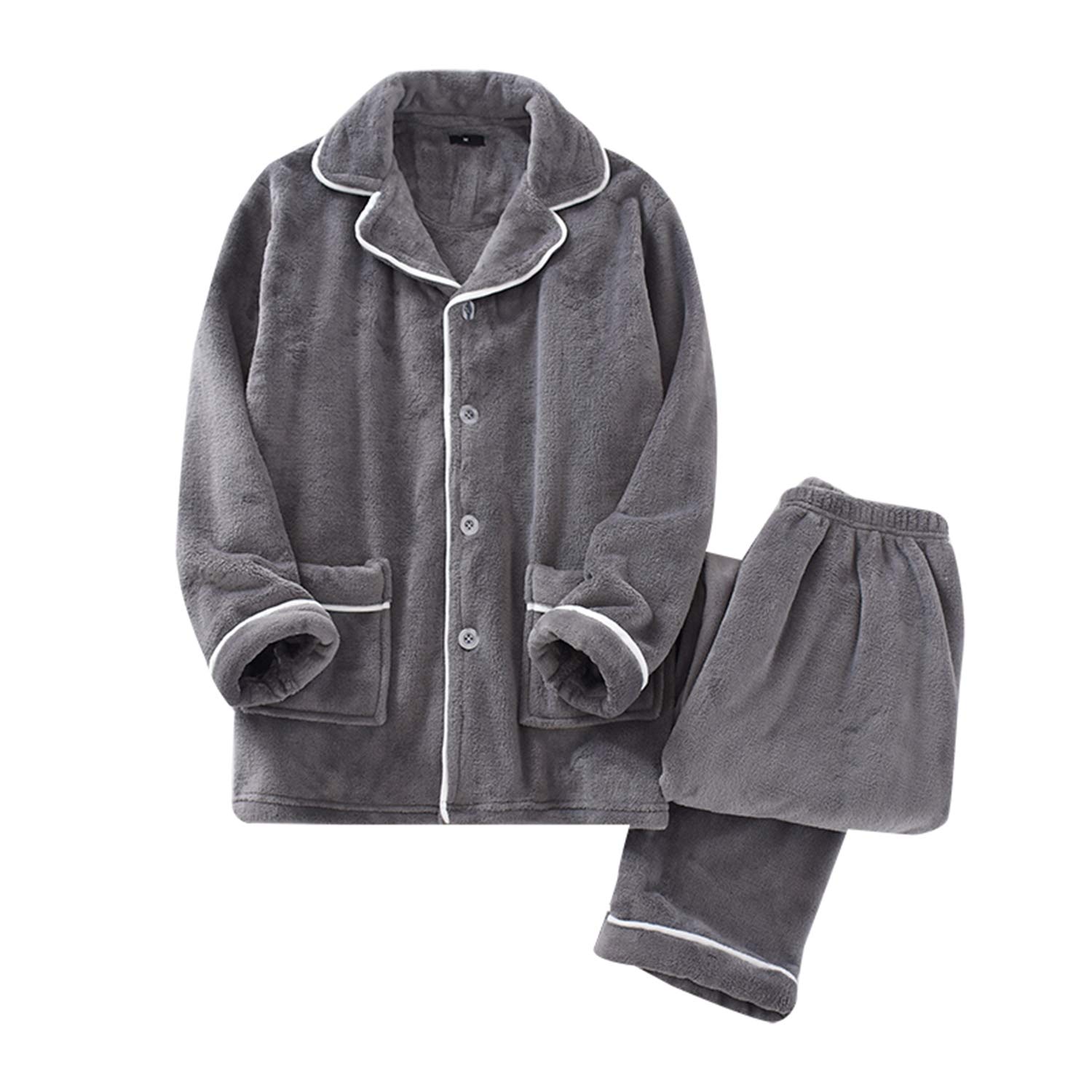 【楽天市場】パジャマ 上下セット 前開き 衿付き ポケット付き 長袖 長ズボン フランネル あったか ふんわり 厚手 冬用 ルームウェア 部屋着：shopAKEMI