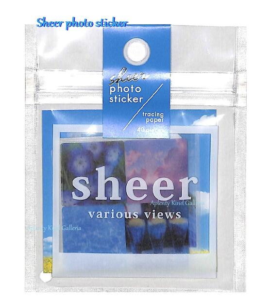 【楽天市場】【大人気】Sheer photo sticker NO.80577 ブルー シアー フォト ステッカー トレーシング素材 シール ...