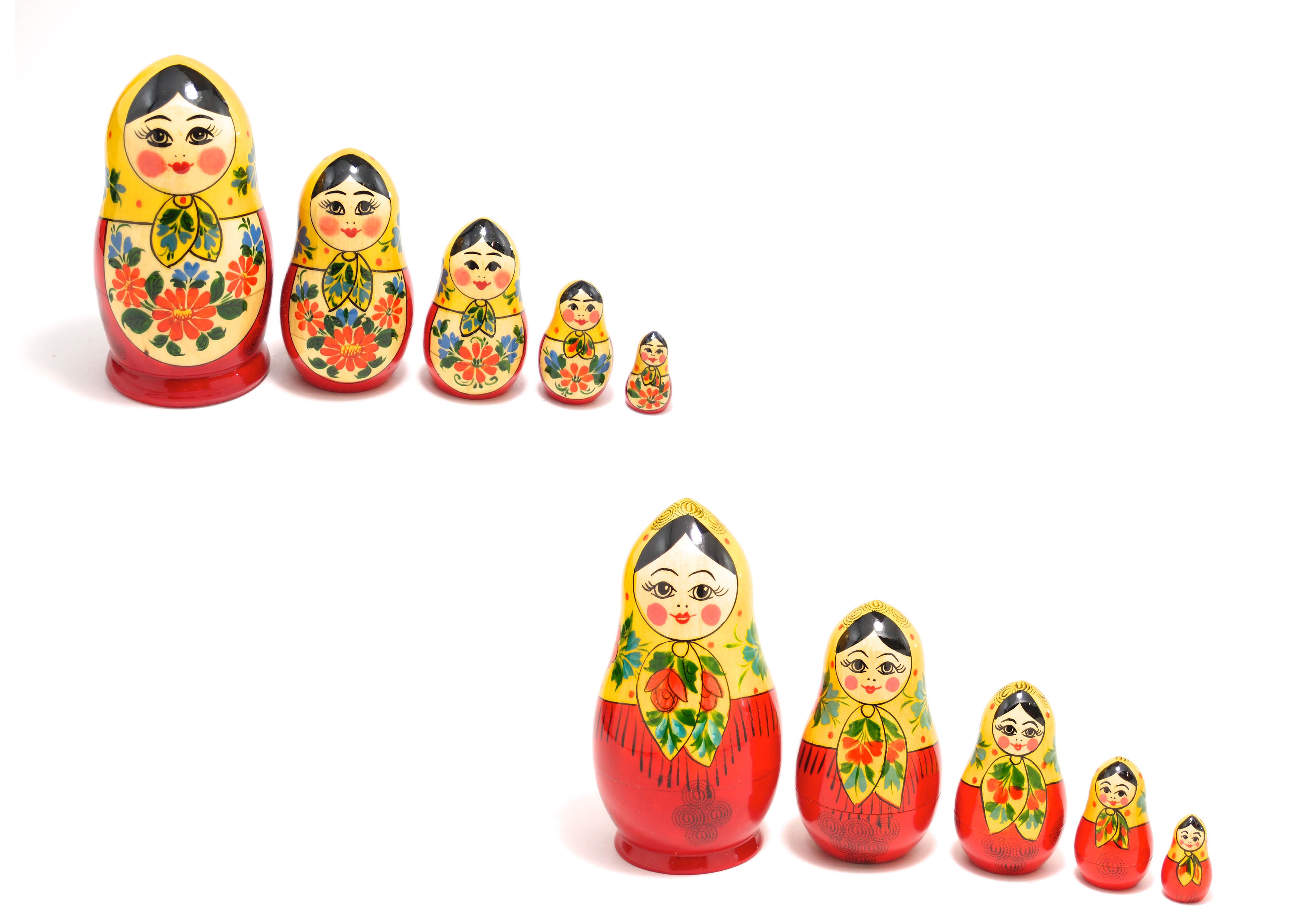 【楽天市場】セミョーノフ産 マトリョーシカ 5個組 「グルーシェンカ」 [ロシア製]：Akhtuba