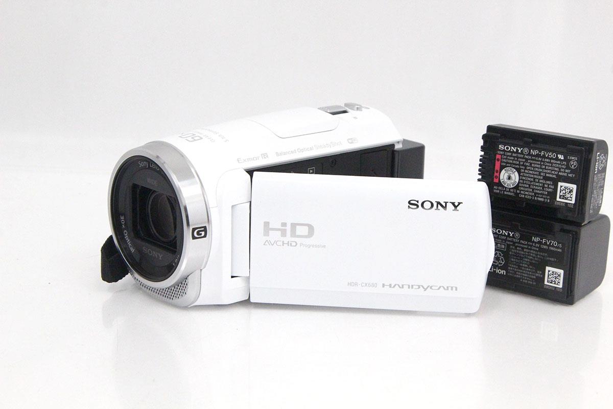 【楽天市場】【中古】【並品】ソニー HDR-CX680 ホワイト CA01-A8825-2P1A SONY ハンディカメラ 空間光学手ブレ補正 おまかせオート：アキバ流通プラス楽天市場店