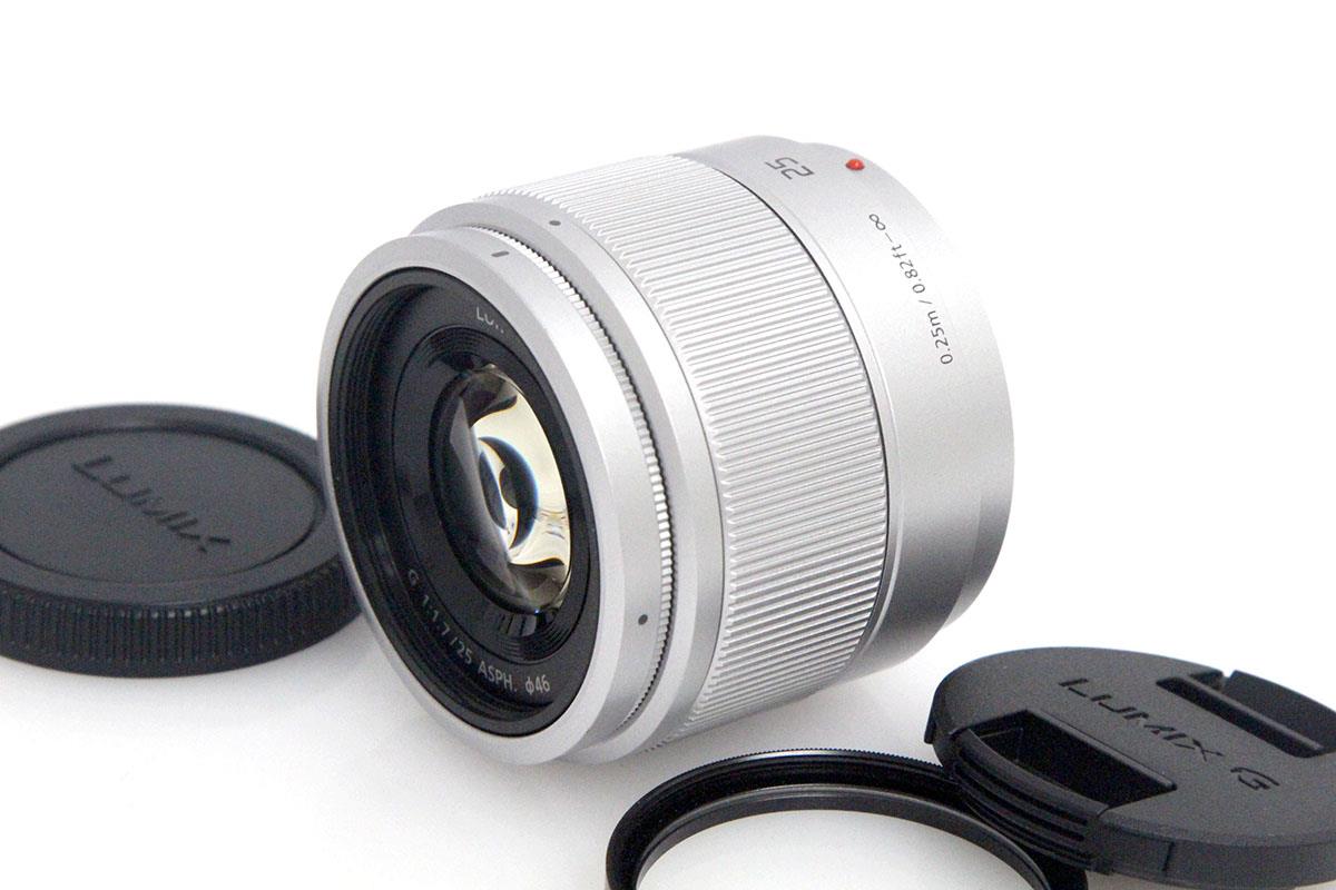 【楽天市場】【中古】【美品】パナソニック LUMIX G 25mm F1.7 ASPH. H-H025-S シルバー CA01-A9583 ...