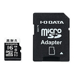 【楽天市場】IO DATA(アイオーデータ) ドライブレコーダー向けmicroSDカード MSD-DR16G [Class10 /16GB] MSDDR16G 【864】：ソフマップ デジタル ...