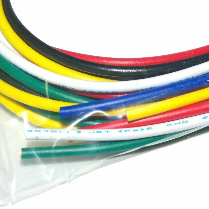 【楽天市場】1m 6色パック VSF 1.25SQ 黒・白・赤・緑・黄・青 PSE 電源用シングルビニル線：秋葉原の九州電気 楽天市場店