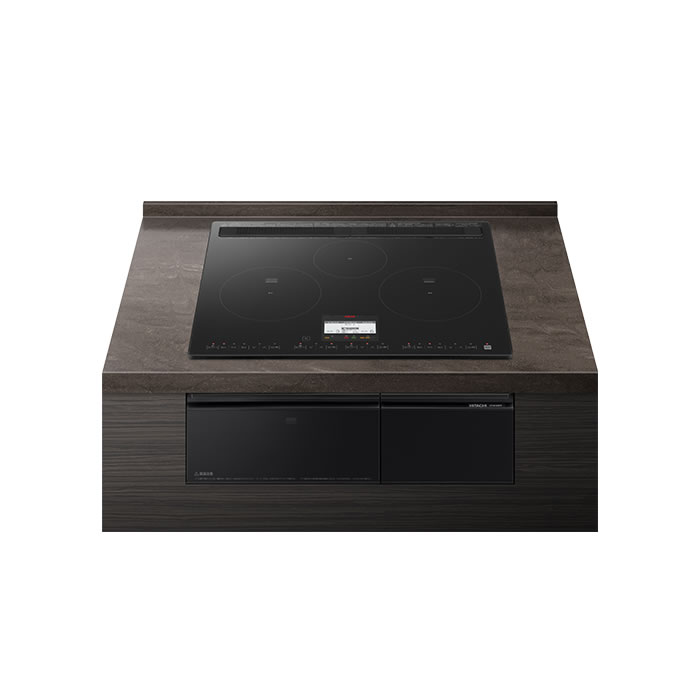 【楽天市場】日立 IHクッキングヒーター 3口IH 幅60cm 鉄・ステンレス対応 ビルトイン N100Tシリーズ HT-N100KTF-K ...