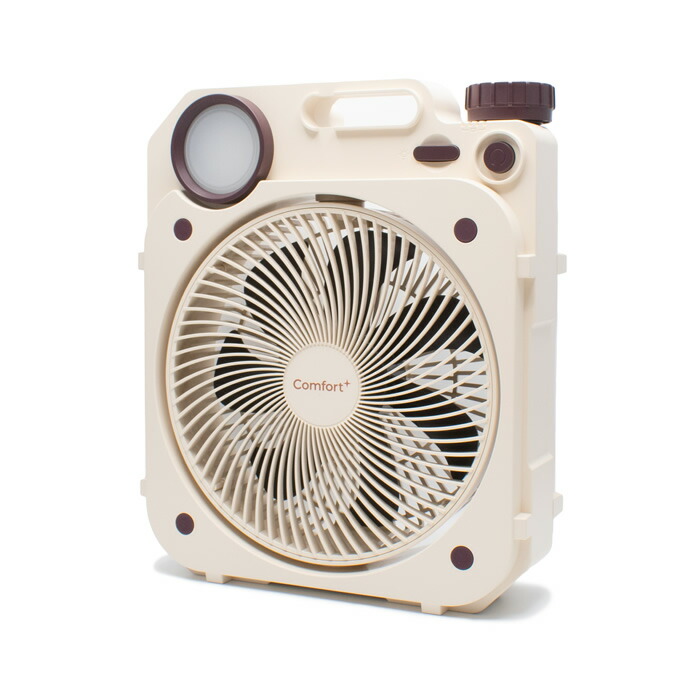 【楽天市場】クマザキエイム 扇風機 Comfort+ 充電式薄型送風扇 Air Force Fan AF8-17B クリームベージュ 充電式 ...