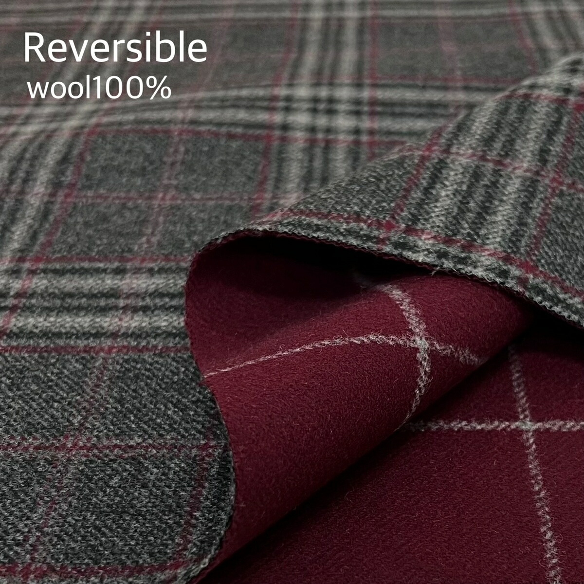 【楽天市場】秋冬 ウール100% チェック リバーシブル メルトン 可愛い シンプル おしゃれ 手芸 ハンドメイド：OKB fabric