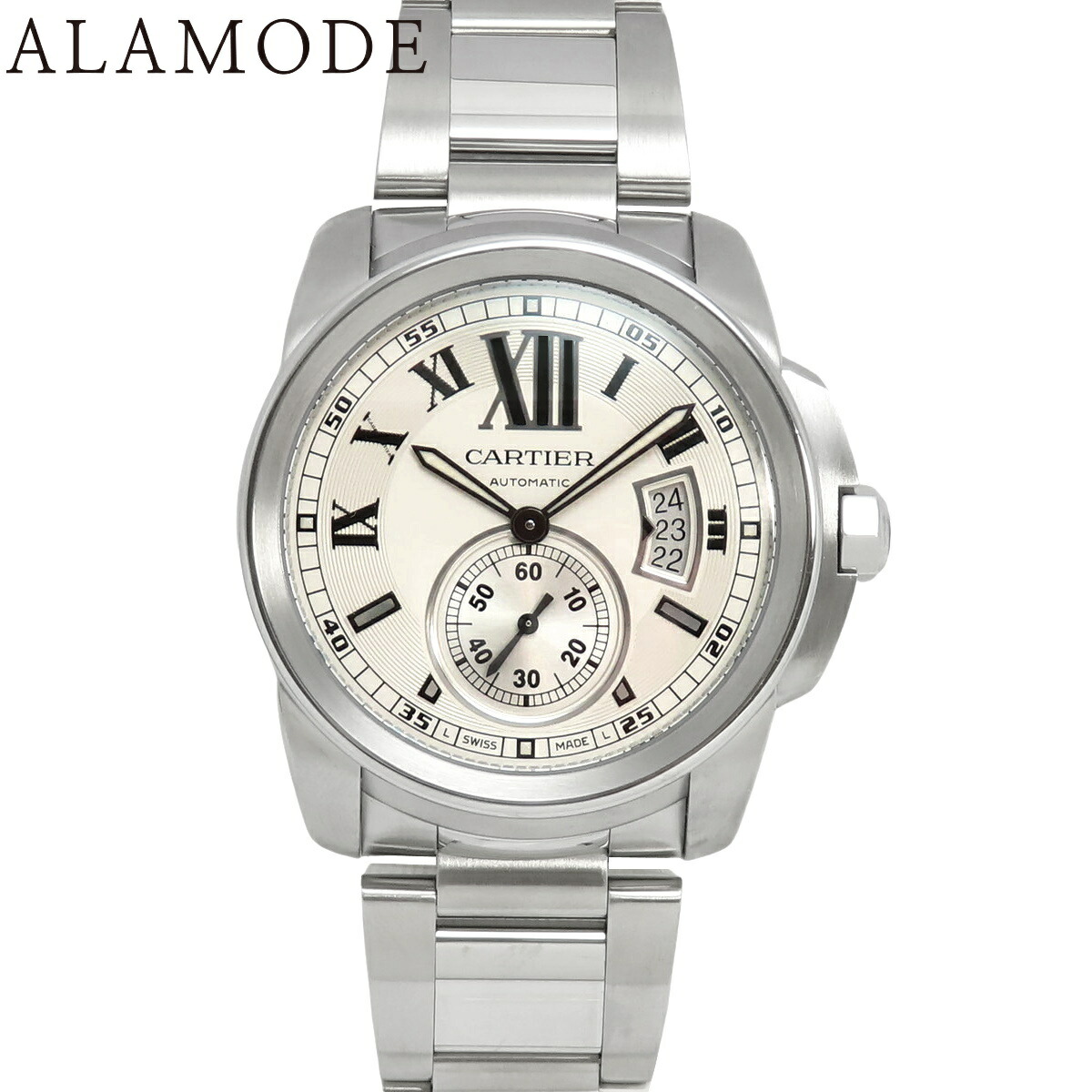 【楽天市場】【保証書付】カルティエ カリブルドゥカルティエ W7100015 SS ステンレス 自動巻き 腕時計 2011年9月購入 ホワイト ...