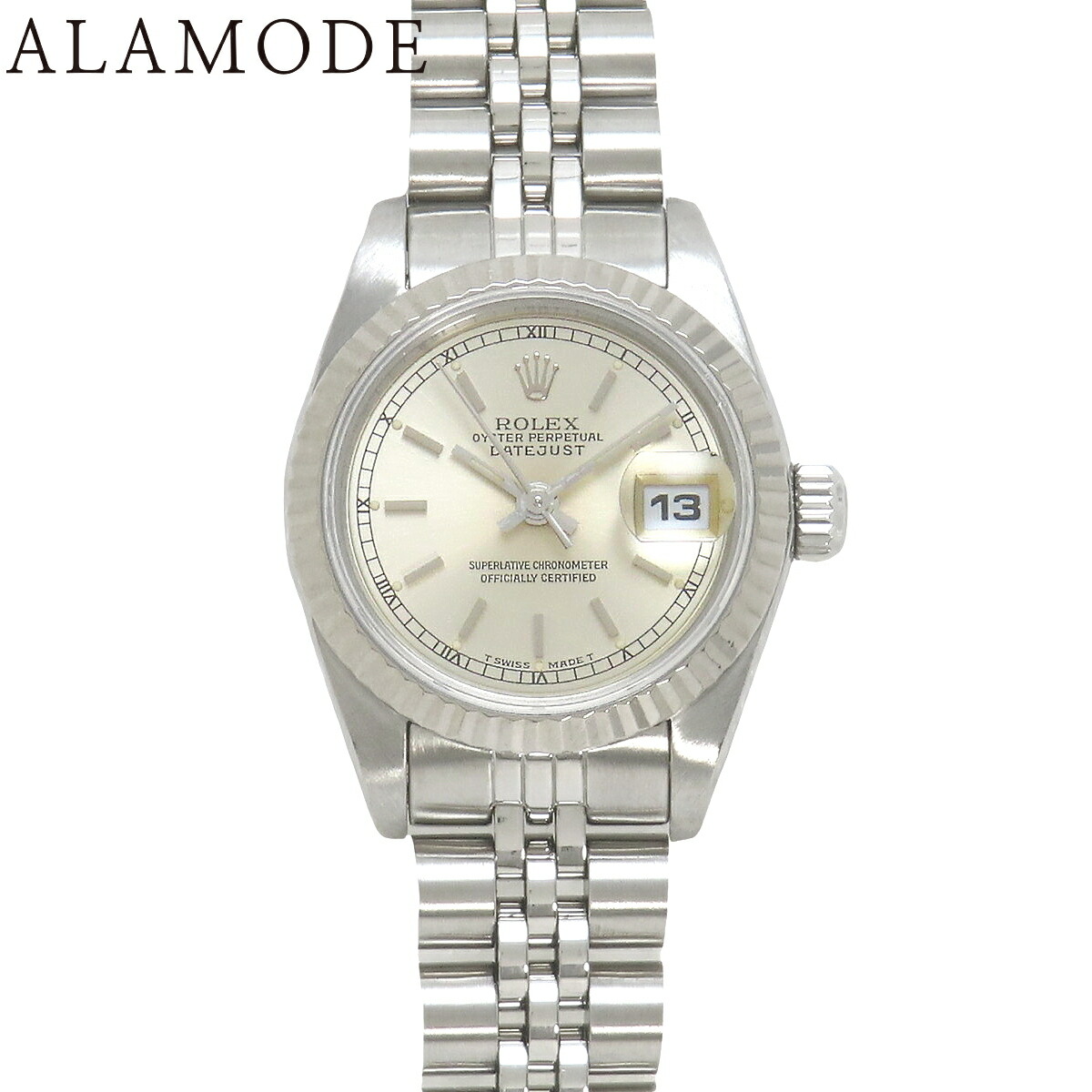 【楽天市場】【保証書付】ロレックス 69174 デイトジャスト SS ステンレス L番(1989年～1990年) 自動巻き 腕時計 1989年 ...