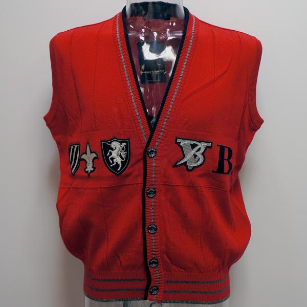 【楽天市場】バーニヴァーノ・22 秋冬 AW 新作(M)(L)ワッペン ベスト(M)(L)BAW-LSV-4521-45 BARNI ...