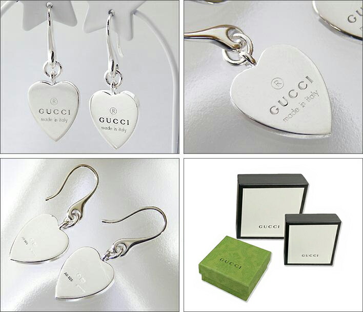 【楽天市場】グッチ GUCCI ピアス ジュエリー ハートピアス TRADEMARK HEART シルバー925 223993 J8400 ...