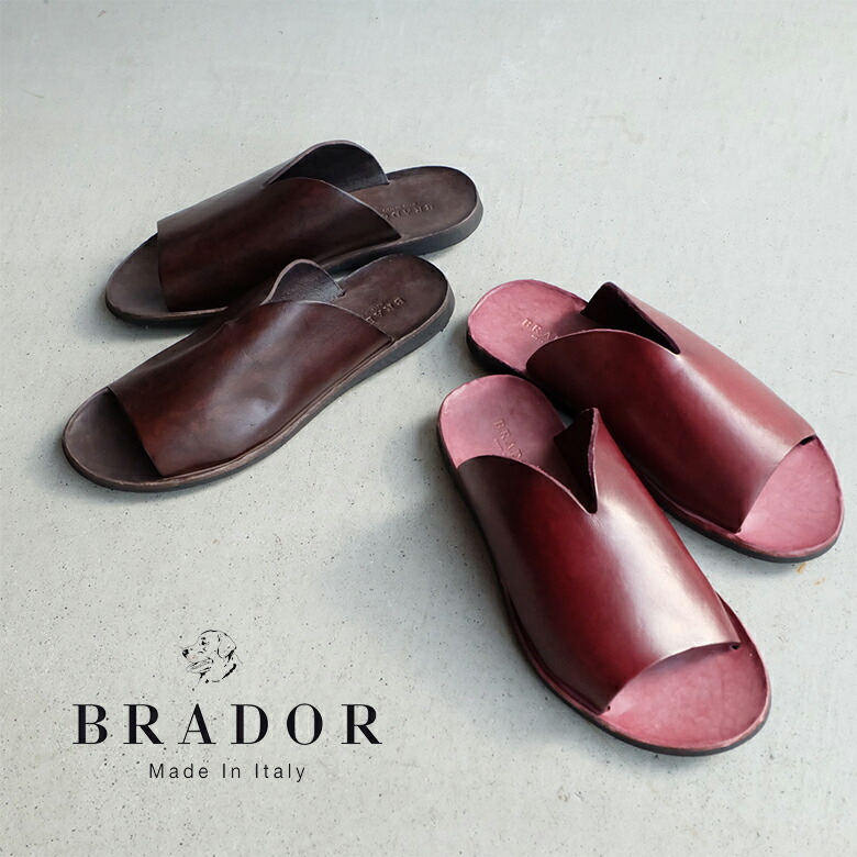 【楽天市場】BRADOR ブラドール サンダル レディース フラット レザーサンダル ボルドー 本革 (brador46571) インポート ...