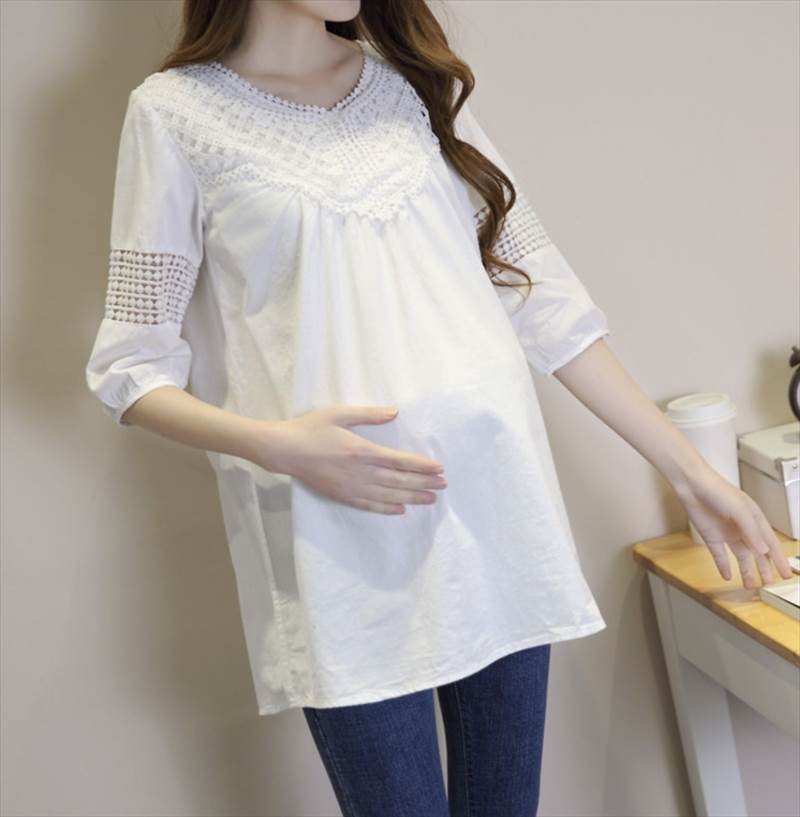 【楽天市場】トップス Tシャツ 白シャツ ミディアム丈 ミドル丈 袖あり 5分袖 7分袖 M L XL 2XL ラウンドネック フレア ワイド ...