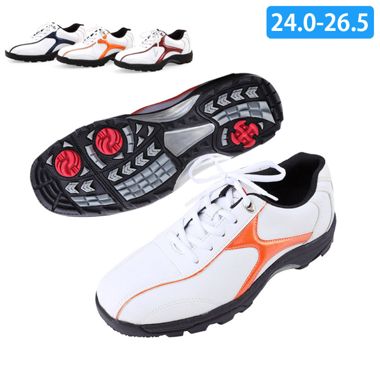 【楽天市場】ゴルフシューズ スパイク メンズ 24.0～26.5cm ホワイト：モードアリス