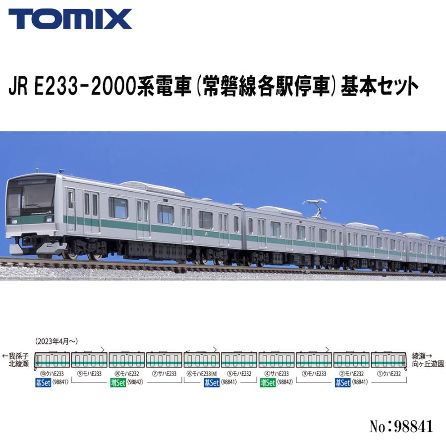 【楽天市場】No:98841 TOMIX E233-2000系電車（常磐線各駅停車）基本セット(6両)鉄道模型 Nゲージ TOMIX トミックス：インポートショップ アリス