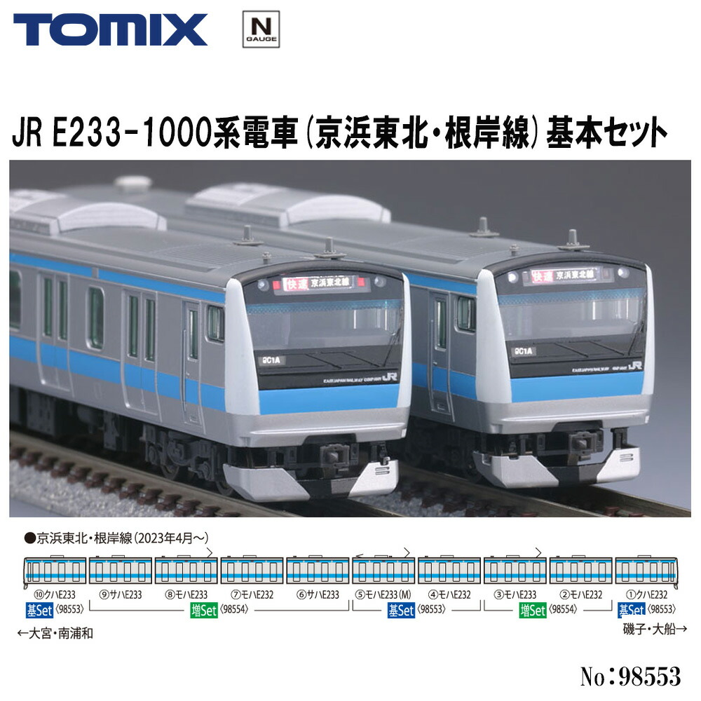 【楽天市場】【Nゲージ】No:98553 TOMIX E233-1000系電車(京浜東北･根岸線)基本セット(4両) 鉄道模型 Nゲージ TOMIX トミックス：インポートショップ アリス