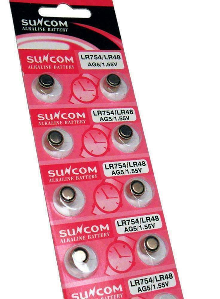 【楽天市場】[ボタン電池] SUNCOM Suncom Button Cell LR754 ボタン電池10個セット （3604-10 ...