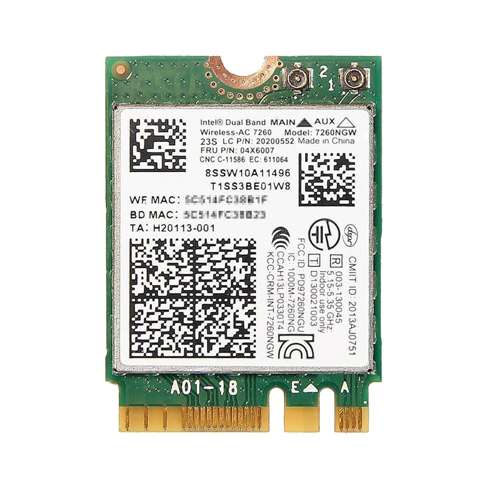 【楽天市場】Lenovo 無線LANカード 7260NGW 04X6007/04W3806/04W6059/04X6087 Intel ...
