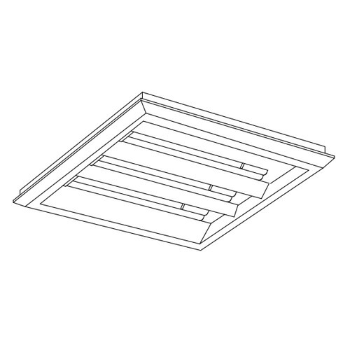 【楽天市場】ENDO LEDスクエアベースライト 白ルーバ形 600シリーズ 埋込穴 680mm・直付 700mm 無線調光 FHP45W器具 ...