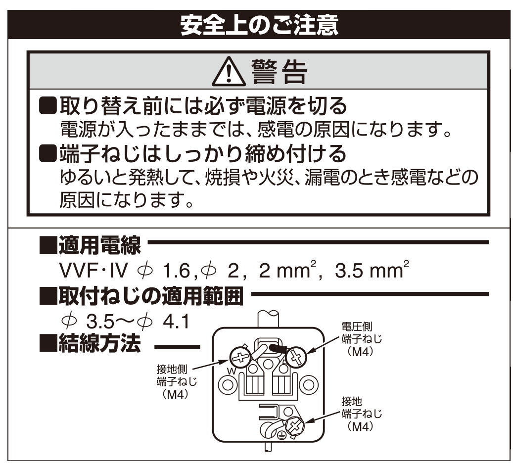 【楽天市場】パナソニック 露出コンセント 接地角型コンセント 巻締端子式 15A 125V ミルキーホワイト WK3001W：オールライト