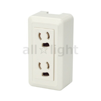 【楽天市場】神保電器 露出形配線器具 CSSシリーズ 露出形抜止接地コンセント ダブルコンセント 2PE 15A 125V ピュアホワイト ...