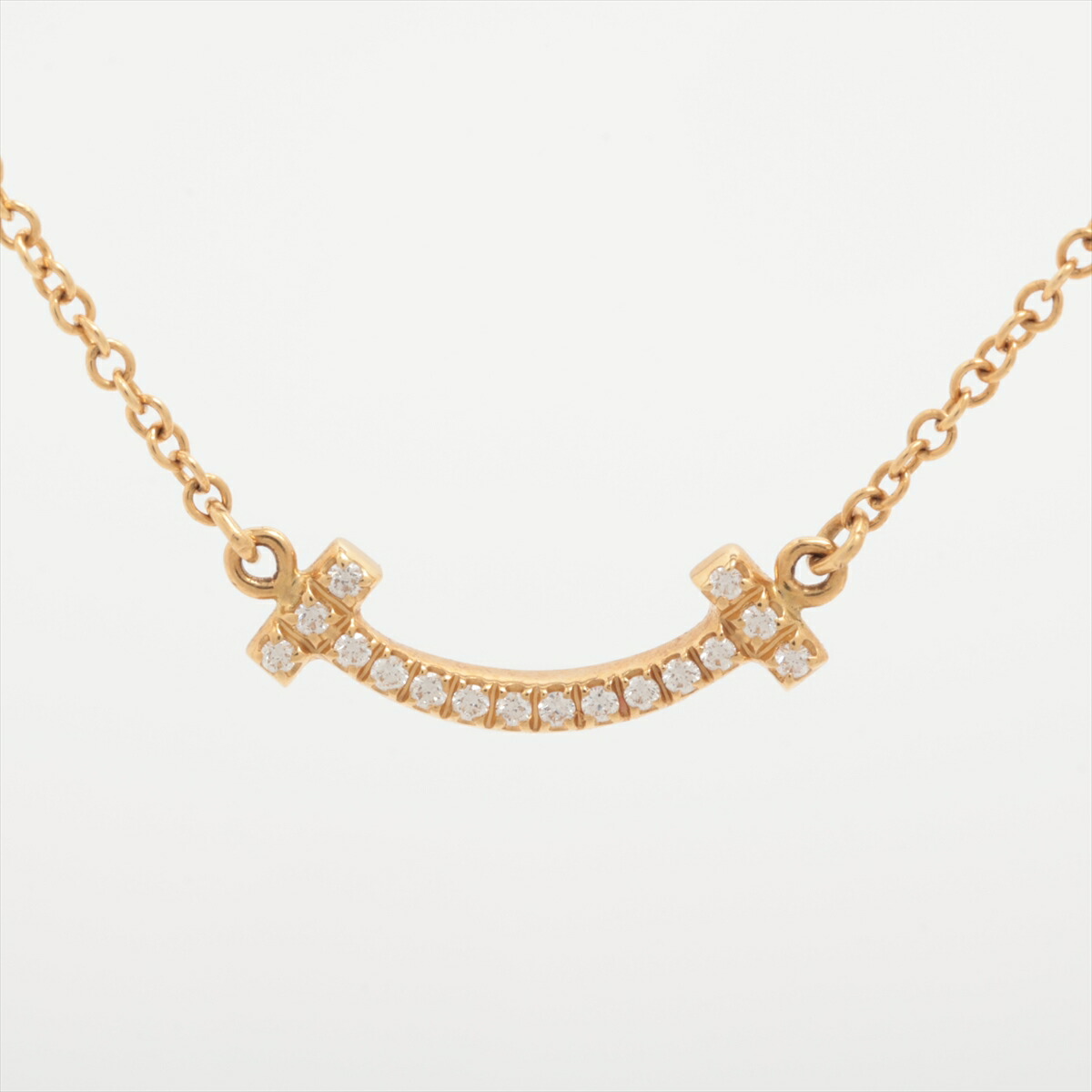 【楽天市場】【中古】ティファニー Tスマイル ミニ ダイヤ ネックレス 750(YG) 2.2g：ALLU 楽天市場店