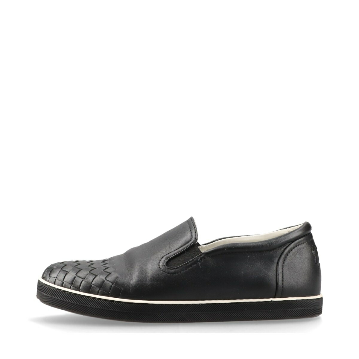 【楽天市場】【中古】ボッテガヴェネタ イントレチャート レザー スリッポン 38 レディース ブラック ライニングヨゴレ有：ALLU 楽天市場店