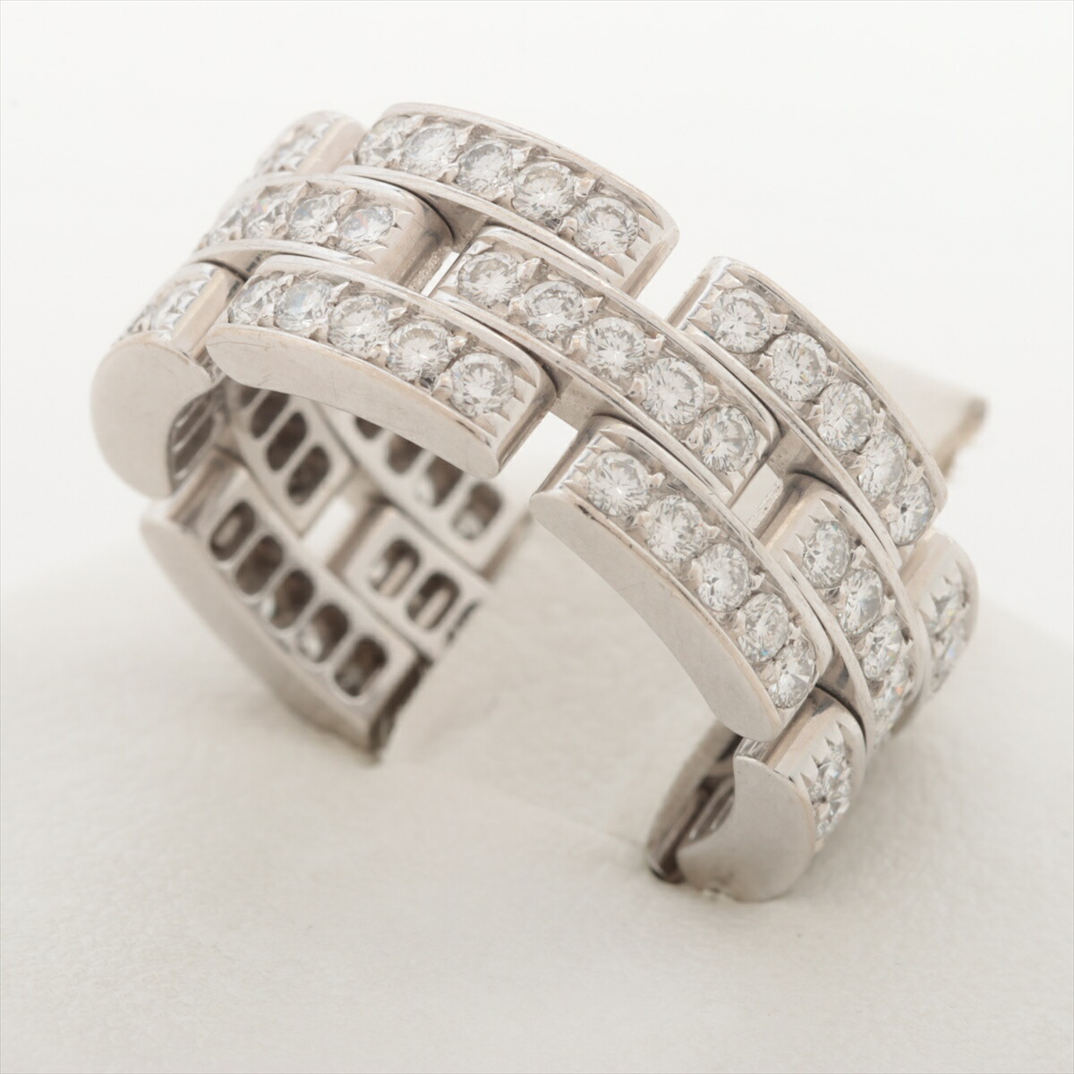 【楽天市場】【中古】カルティエ マイヨンパンテール フル ダイヤ リング 750(WG) 9.8g 52：ALLU 楽天市場店