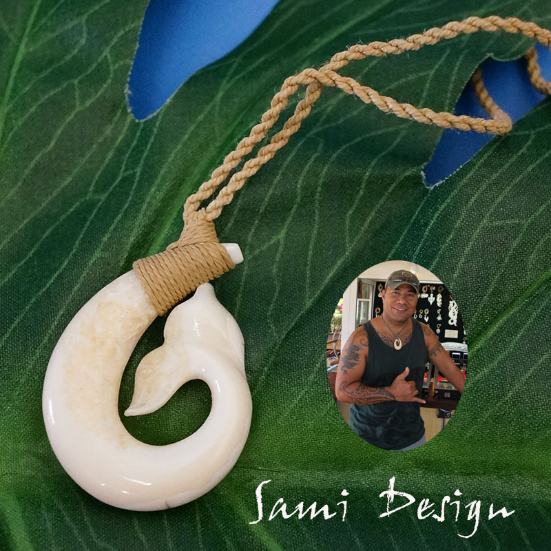 【楽天市場】ボーンカービング ネックレスSami Design 1点モノ★再入荷無し★Tail Hook Walrus セイウチの牙フィッシュ ...