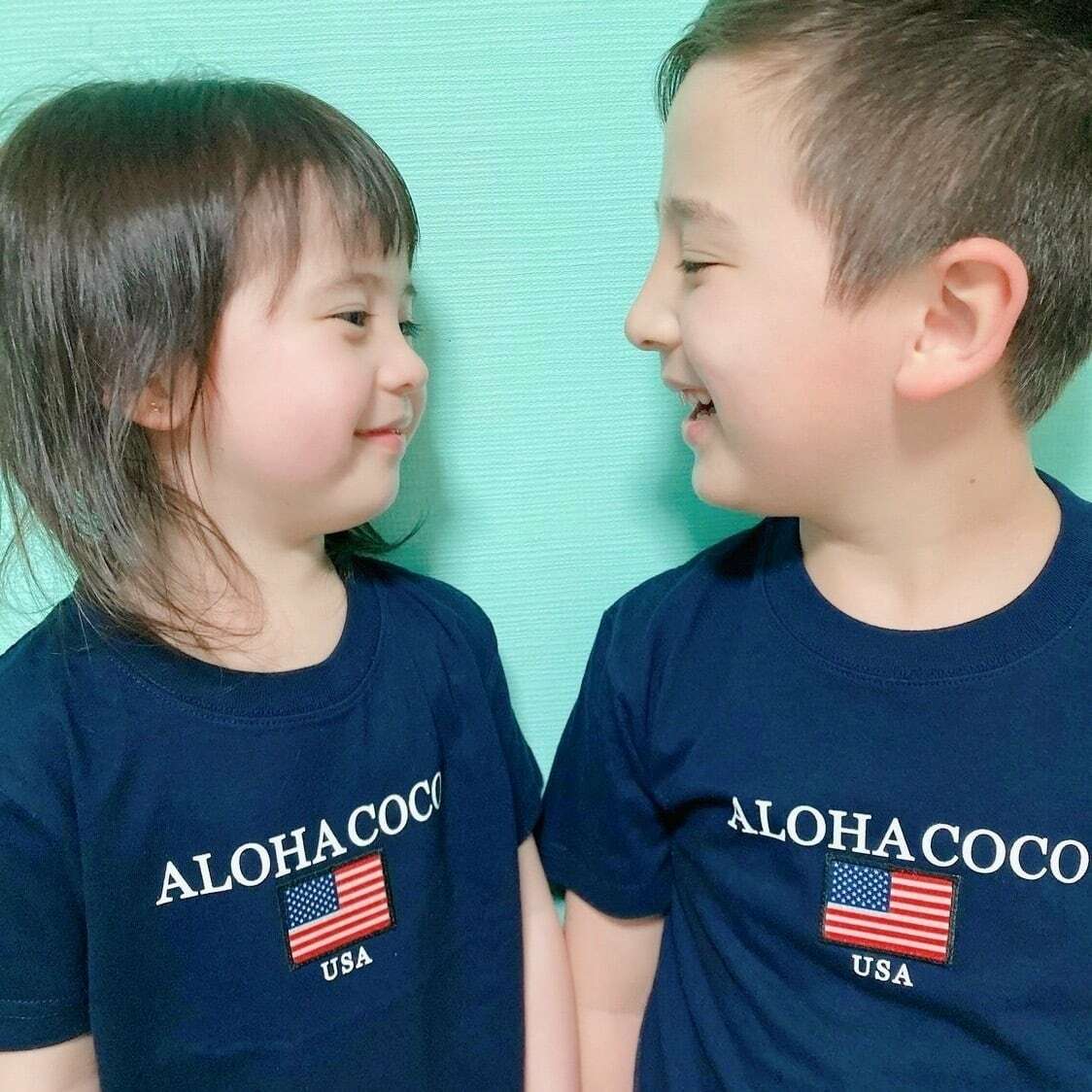 【楽天市場】ALOHACOCO USA KIDSTEE(ネイビー)：ALOHACOCO