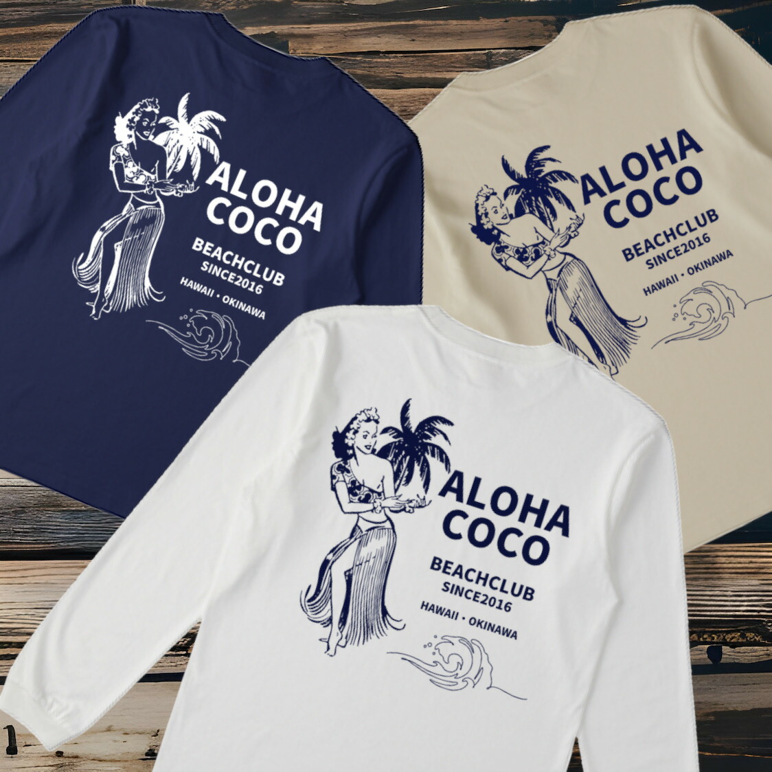 【楽天市場】Hawaiian wave ロングスリーブTEE：ALOHACOCO