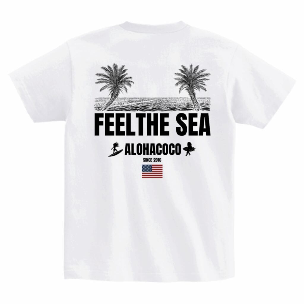 【楽天市場】FEEL THE SEA TEE(WHITE)：ALOHACOCO