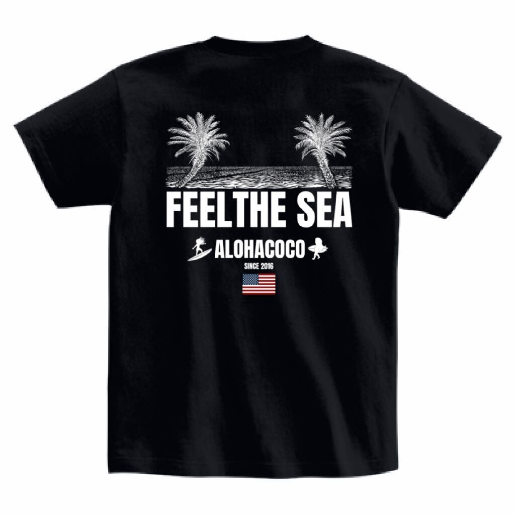 【楽天市場】FEEL THE SEA TEE(BLACK)：ALOHACOCO
