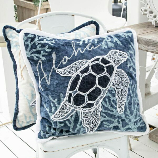 【楽天市場】ハワイアン クッションカバー 45×45cm ハワイ インテリア 雑貨 海 ビーチ 南国 リゾート マリン ホヌ ウミガメ 亀 コーラル サンゴ 珊瑚 aloha hawaii ...