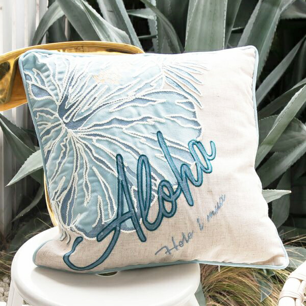 【楽天市場】ハワイアン クッションカバー 45×45cm ハワイ インテリア 雑貨 南国 リゾート ハイビスカス 花 aloha hawaii おしゃれ かわいい 上品 高級感 ベージュ ...