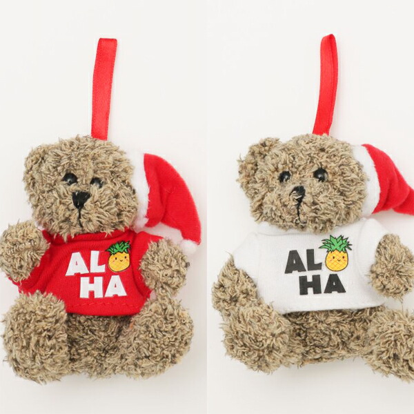 【楽天市場】ハワイ クリスマス オーナメント クマ 熊 ぬいぐるみ サンタ サンタクロース Xmas 飾り 装飾 ハワイアン雑貨 インテリア 直輸入 小物 グッズ おもちゃ ドール 子供 ...