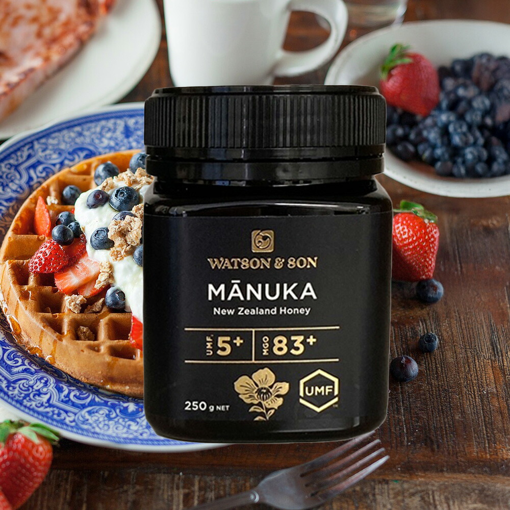 【楽天市場】マヌカハニー UMF5+ MGO83+ 250g WATSON &SON ワトソンアンドサン ニュージーランド はちみつ 蜂蜜 ハチミツ：ALOHANA STORE