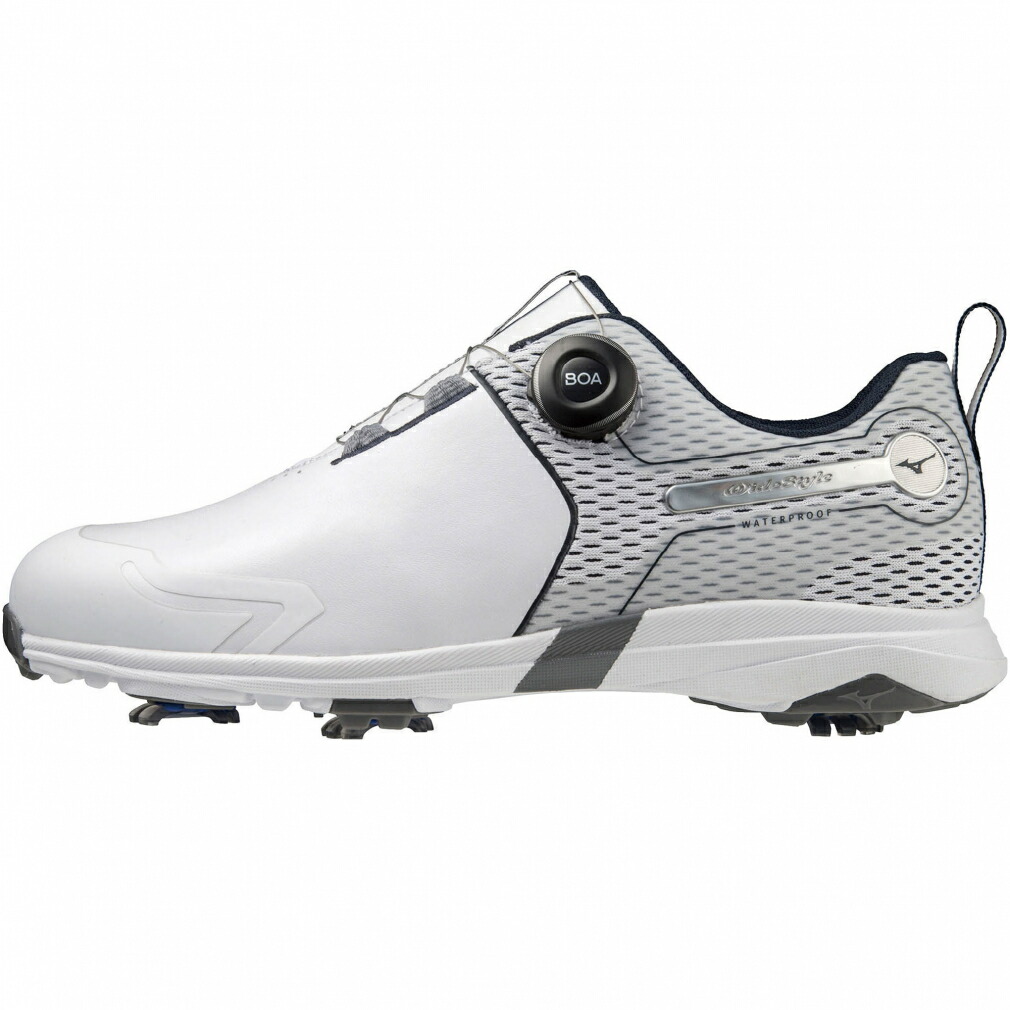 【楽天市場】最大10％OFFクーポン 【7/4～7/11】 ミズノ ゴルフシューズ ワイドスタイルSLボア (51GQ224014) メンズ ゴルフ ダイヤル式スパイクシューズ F ...