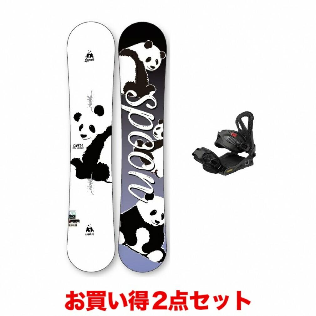 【楽天市場】スプーン CHARM WHT ＆ EQUIP BINDING BLACK 板＋ビンディングセット スノーボード スノボ SPOON ...