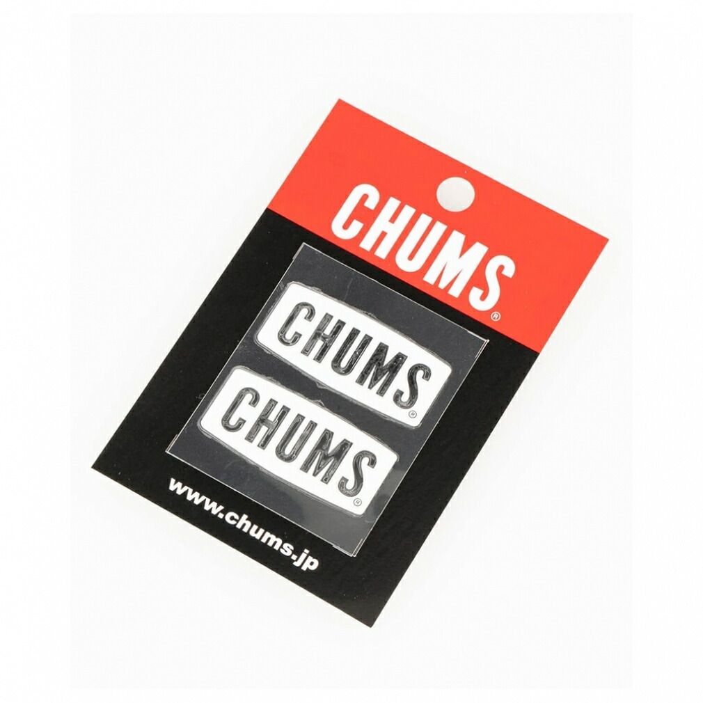 【楽天市場】最大10％OFFクーポン 【9/18～9/25】 チャムス CHUMS Logo Emboss Sticker CH62-1125 W001 キャンプ 小物 : White ...
